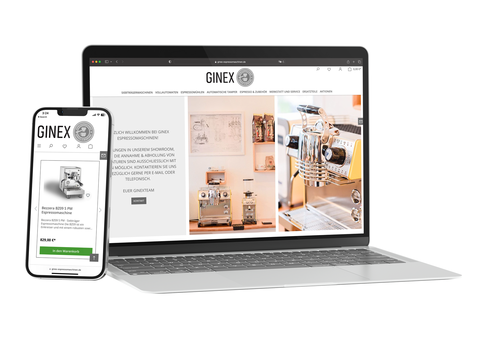 UNIT08 Digitalagentur | Projekte » Ginex Shopware-Anwendung